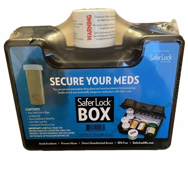 NEW SAFER LOCK Box Safe Case Medication Secure 4 Digit Combination ...