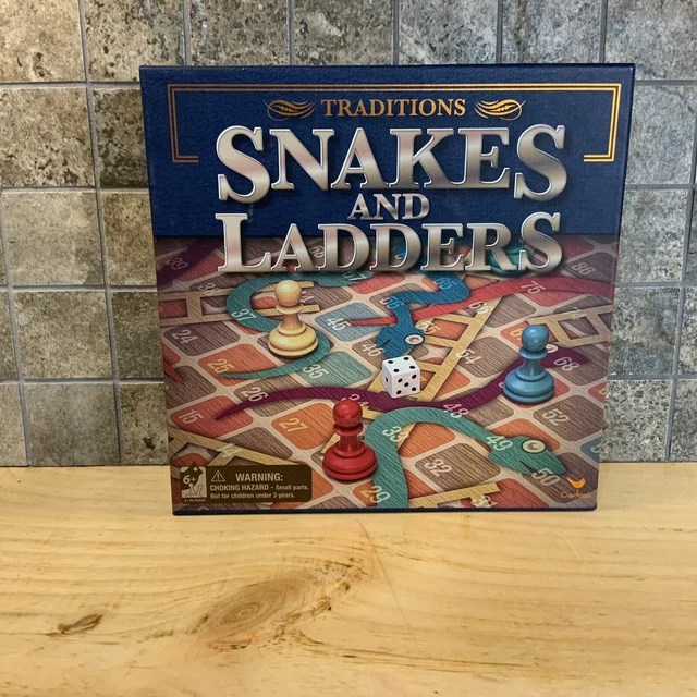 TRADITIONS SNAKES AND Ladders Game Board, Classic Modern Board Game Set ...