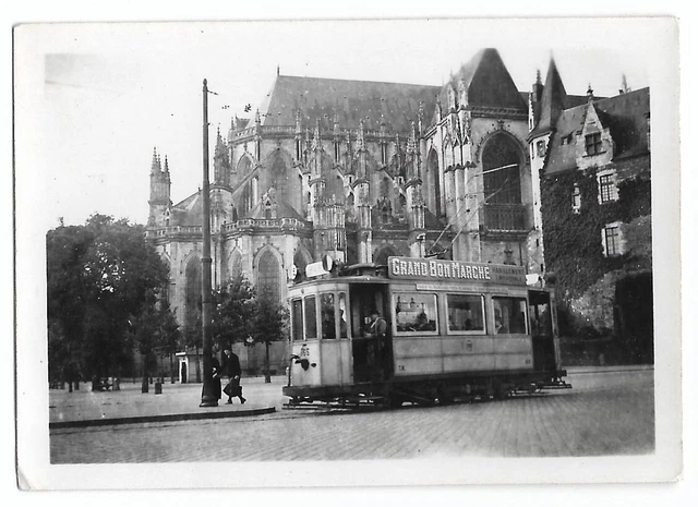 FOTO FRANKREICH PARIS Straßenbahn Tram Linie 65 Werbung Grand Bon ...