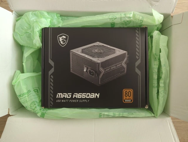 MSI MAG A650BN Power Supply Unit, UK Plug - 650W, 80 plus Bronze ...