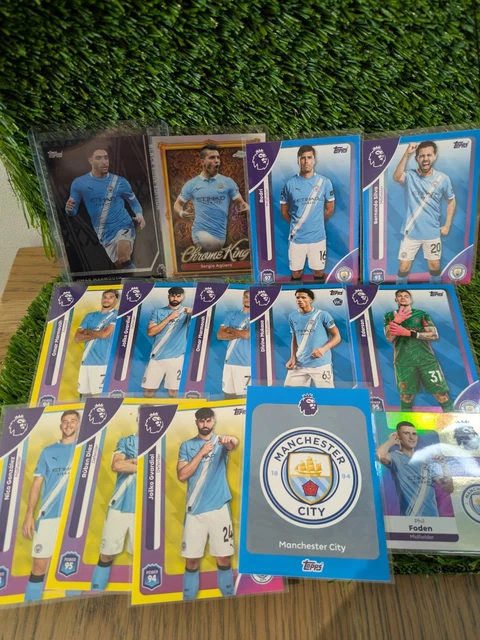 MANCHESTER CITY 2025-26 Topps PL 35x Cards - SPs, Inserts, Base £3.28 ...