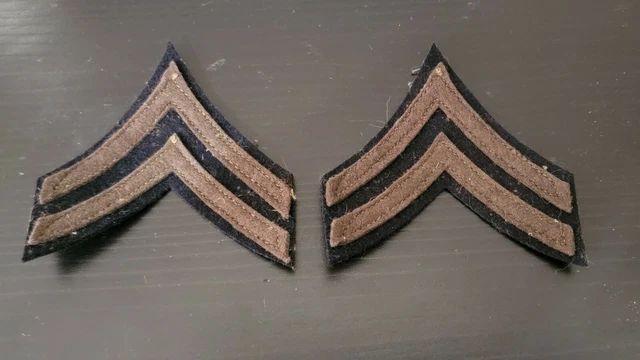 WW2 US ARMY Chevrons Corporal Cpl Rank Pair #129 £20.00 - PicClick UK