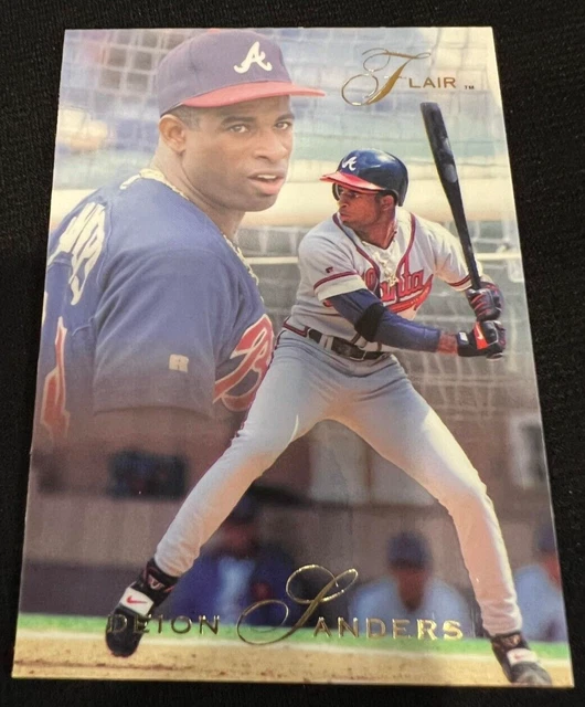 Carte De Baseball Premium Deion Sanders Atlanta Braves 1993 Flair #10
