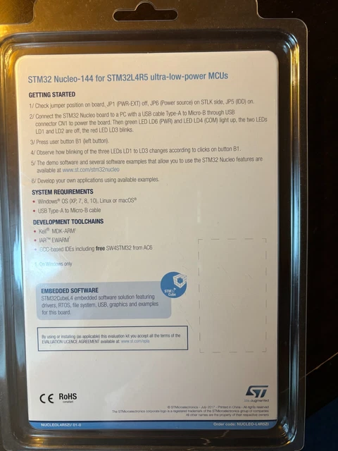 STM32 NUCLEO-144 FOR STM32L4R5 ultra-low-power MCUs EUR 10,00 - PicClick FR STM32 NUCLEO-144 FOR STM32L4R5 ultra-low-power MCUs EUR 10,00 - PicClick FR