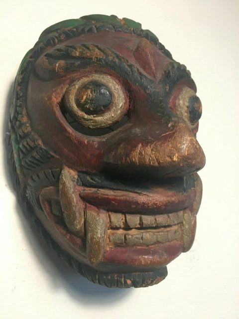 ANTIQUE, ETHNOGRAPHIC, DANCED w/Patina Java Indonesia Javanese Topeng ...
