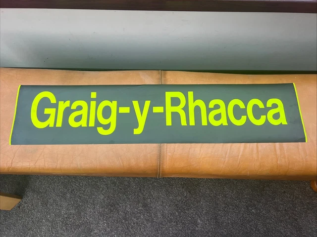 VINTAGE GRAIG -Y-RHACCA Bus Destination Blind 90’s Welsh Sign £10.00 ...