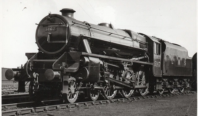 LMS CLASS 5MT 4-6-0 No 5167 @ CREWE NORTH MPD c1935 R/PHOTO by ...