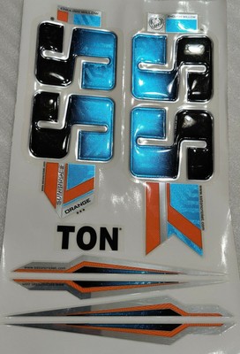 LATEST & GENUINE! SS TON ORANGE Cricket Bat Stickers + Aussie Stock £33 ...