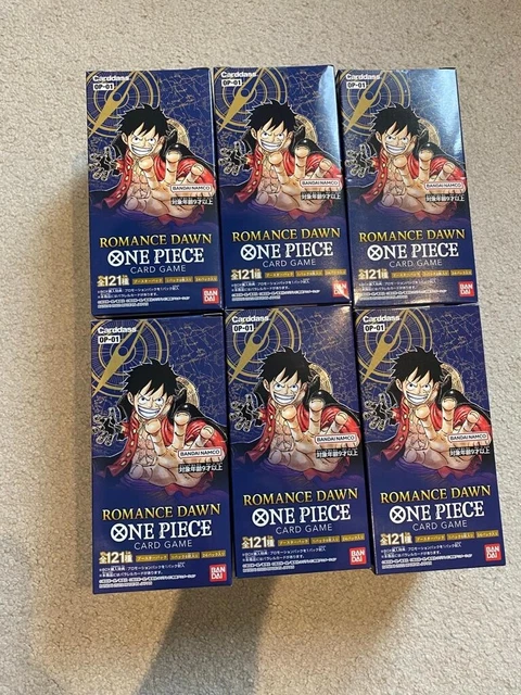 BANDAI ONE PIECE Card Game TCG Romance Dawn Japanese Booster Box OP-01 x6 Boxes £299.00 ...