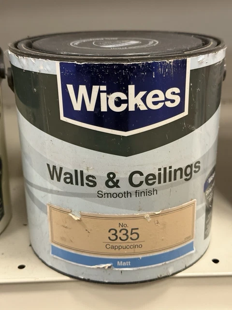 WICKES 2.5L INTERIOR Wall Paint Cappuccino No 335 Vinyl Matt Finish ...