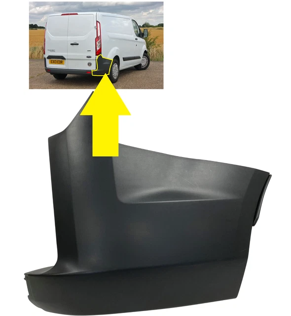 FORD TRANSIT CUSTOM 2012-2023 Rear Bumper C Corner End Cap Rh Right ...