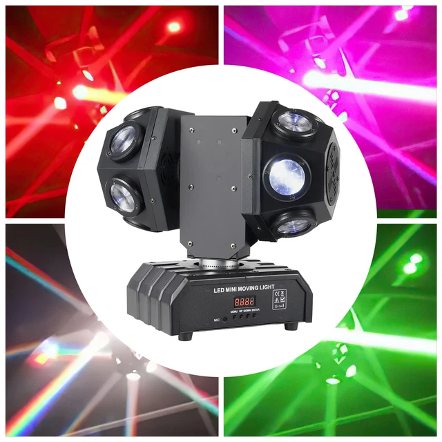 DMX512 RGBW LED Rotating Beam Stage Lights Moving Head DJ Disco Strobe ...
