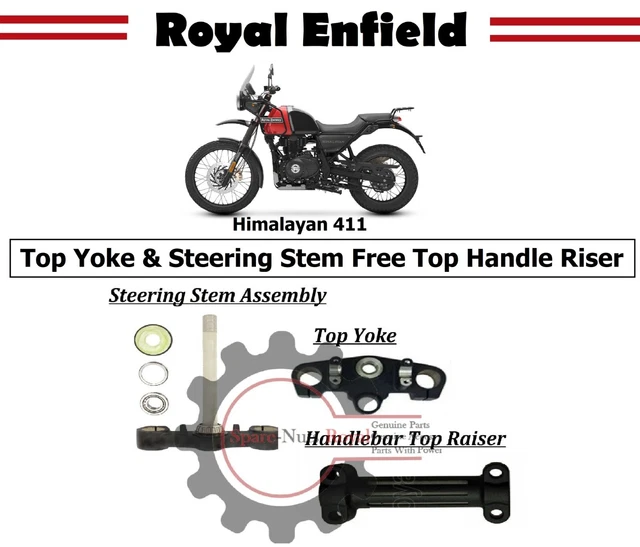 ROYAL ENFIELD &HIMALAYAN 411cc" "Top Yoke" & Steering Stem Top Handle ...