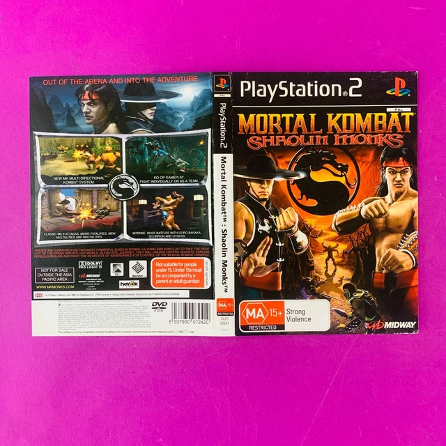 MORTAL KOMBAT SHAOLIN Monks PS2 Cover - PS2 PAL *Cover Only* $9.90 - PicClick AU