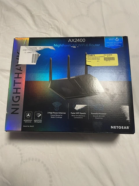 NETGEAR NIGHTHAWK AX2400 Dual-Band WiFi 6 Router NETGEAR RAX29) - Open ...