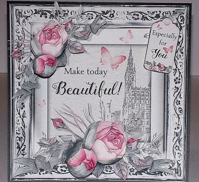 HANDMADE GREETING CARD 3D All Occasion With Flowers And A Sentiment $8. ...