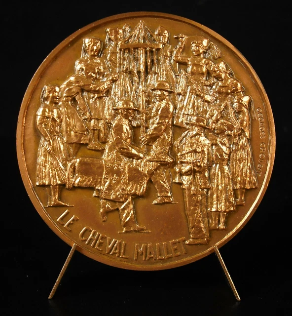 MÉDAILLE JEU DU cheval Mallet danse folklorique Nantes nantais medal ...