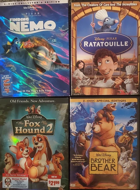 DISNEY DVDS FINDING nemo Ratatouille fox and the hound 2 and brother ...