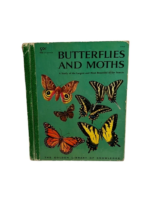 1958 SCHMETTERLINGE UND Motten Goldene Wissensbibliothek R. Martin ...
