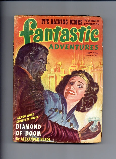 FANTASTIC ADVENTURES PULP / Magazine Jul 1945 Vol. 7 #3 GD Low Grade £6 ...