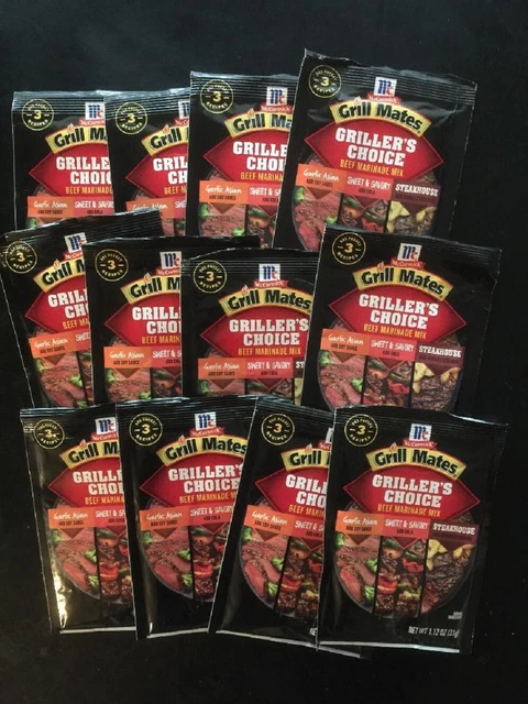 12 PACKS MCCORMICK Grill Mates GRILLERS CHOICE Beef Marinade Mix 1.12 ...