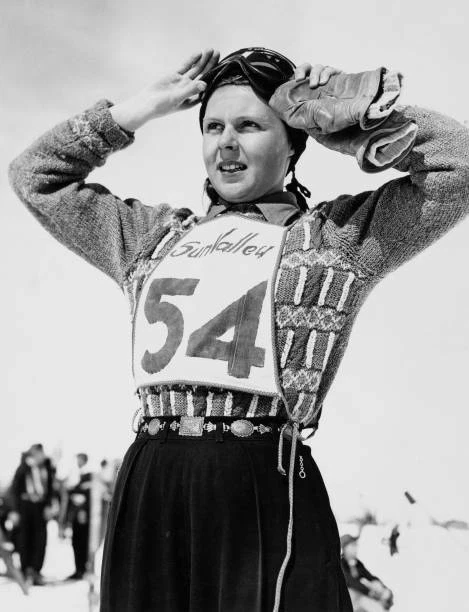 CANADIAN AMERICAN SKIER Sandra Tomlinson Winter Olympics 1951 OLD PHOTO ...