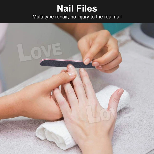 NAIL FILES SANDING Buffer Grit Emery Gel File Nails Filer Art Pedicure ...