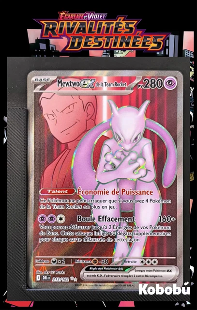 CARTE POKÉMON MEWTWO EX de la Team Rocket 213/182 EV10 Rivalités ...