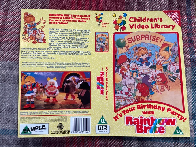 RAINBOW BRITE CHILDRENS Video Library Vhs Promo Sleeve £6.50 - PicClick UK