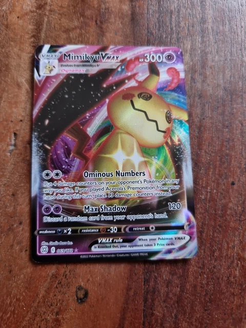 POKEMON MIMIKYU VMAX 069/172 Brilliant Stars Ultra Rare Textured EUR 10 ...