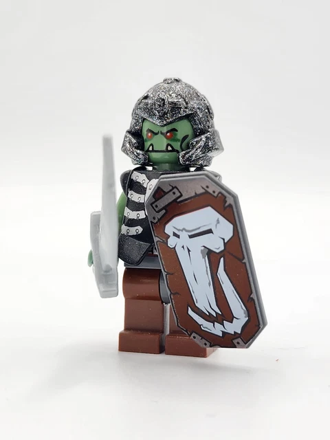 LEGO CASTLE-TROLL WARRIOR, Fantasy Era Orc Scimitar Shield Minifigure ...