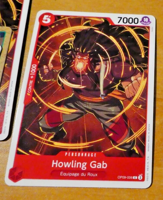 ONE PIECE CARD Game Carte Francaise Howling Gab Op09-006 Fr Nm EUR 1,90 ...