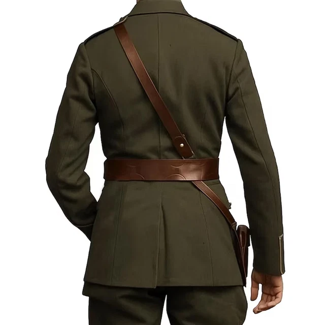 1900S WAR UNIFORM Olive Green Wool Royal Regiment Jacket Military Army ...