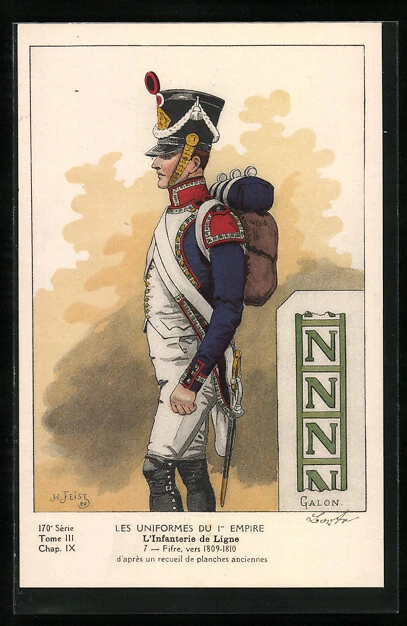 CPA ILLUSTRATEUR LES Uniformes du Ier Empire, L´Infanterie de Ligne ...
