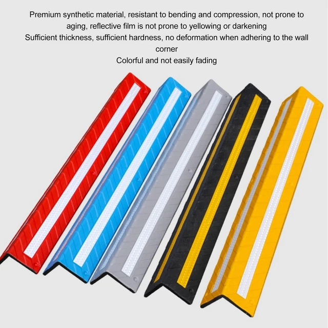 GARAGE WALL CORNER Guard 80cm Long Rubber Reflective Wall Edge Protector Red $57.47 - PicClick AU