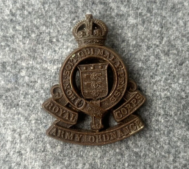 INSIGNE CAP BADGE Royal Ordnance Plastic Economy Anglais British Ww2 ...