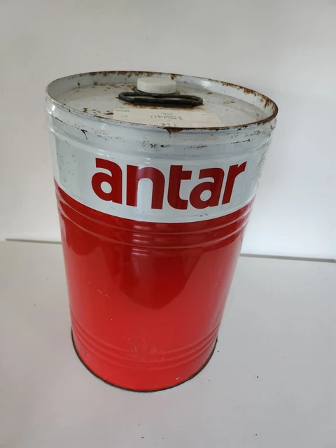 ANCIEN BIDON FUT Tonnelet Antar garage Huile Oil Vintage No Shell Esso ...