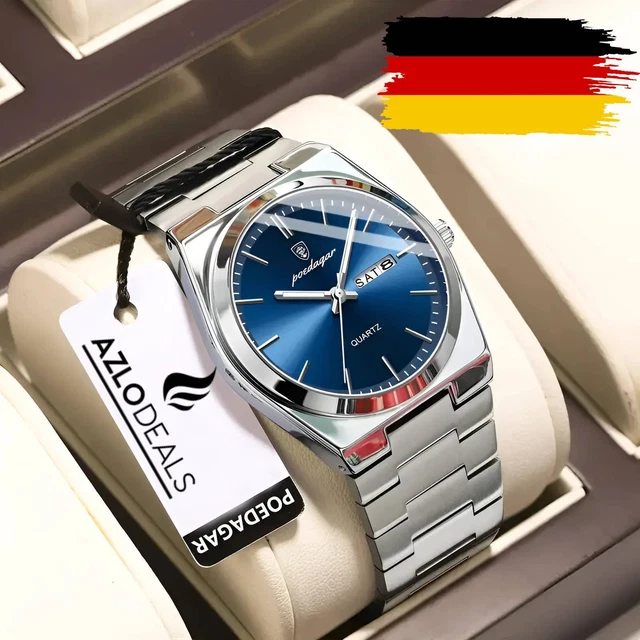 HERRENUHR EDELSTAHL WASSERDICHT Herren Uhr Luxus EUR 49,65 - PicClick DE