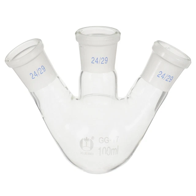 BOILING FLASK-3-NECK DISTILLATION Apparatus Laboratory Glassware £19.35 ...