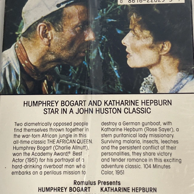 THE AFRICAN QUEEN (VHS, 1951) Humphrey, Bogart, Katharine Hepburn NEW ...