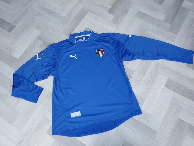 ITALY HOME FOOTBALL Shirt 2003/04 XXL Puma Maglia ITALIA Jersey LONG ...
