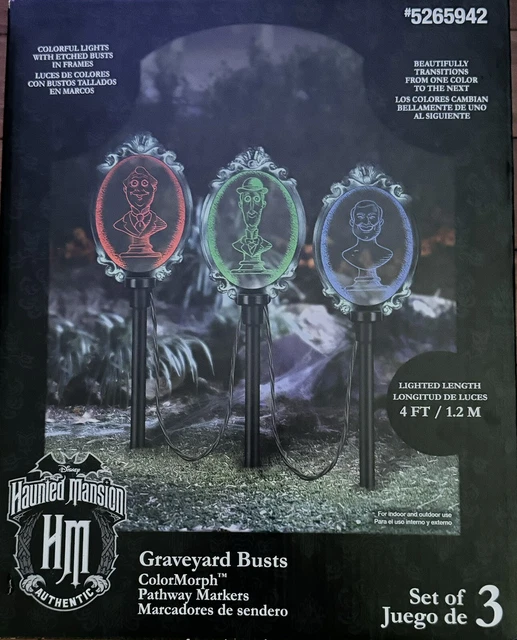DISNEY’S HAUNTED MANSION Graveyard Busts Colormorph Lighted Pathway ...