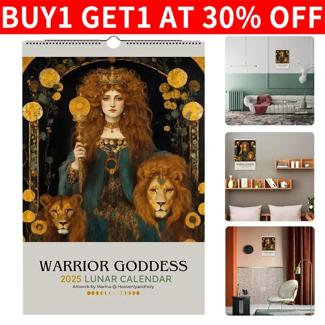 WARRIOR GODDESS 2025 Moon Phase Calendar, 2025 Wall Calendar with 12 Month NEW` £7.87 - PicClick UK