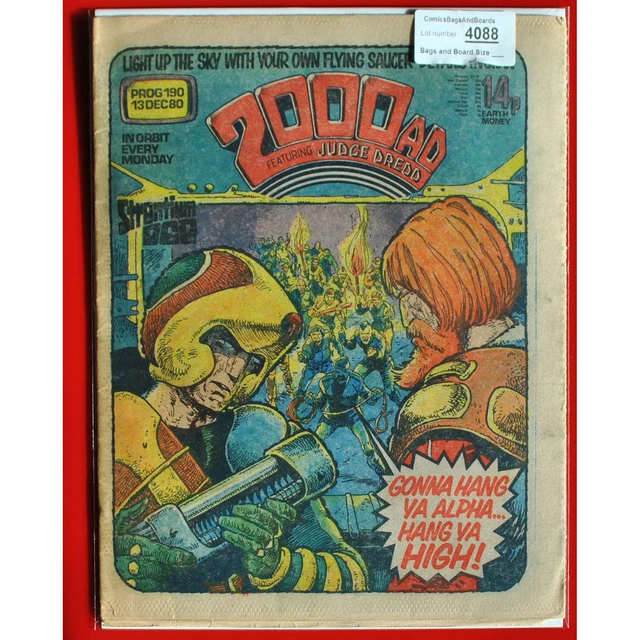 2000AD PROG 190 Judge Dredd Strontium Dog Comic Issue 13 12 80 UK 1980 ...