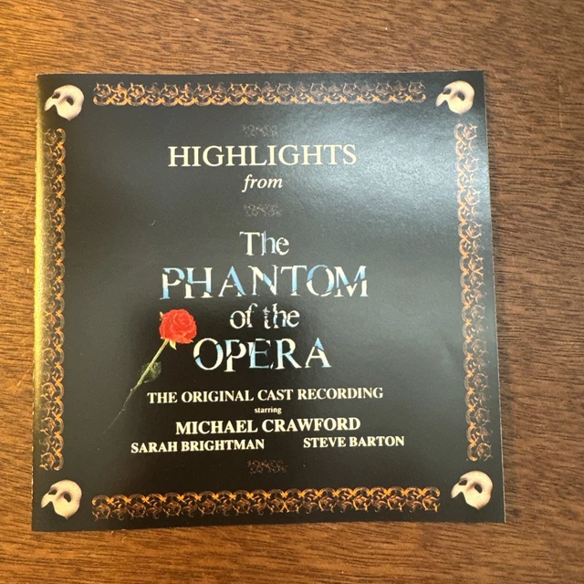 HIGHLIGHTS FROM THE Phantom Of The Opera: The Original Cast Recording ...