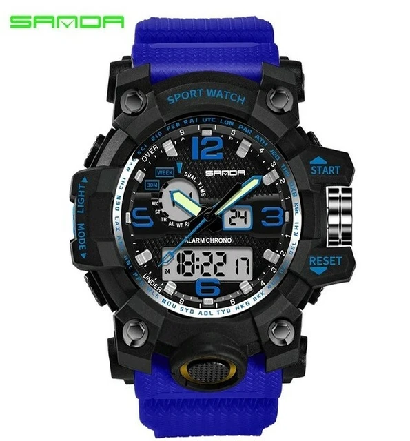 SANDA MEN'S WRIST Watch Waterproof Military Analog Digital Sports ...