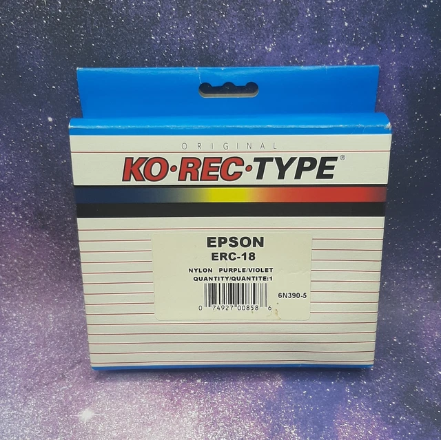 EPSON ERC-18 RIBBONS - Nylon Purple Ribbon New Sealed NOS $30.25 ...