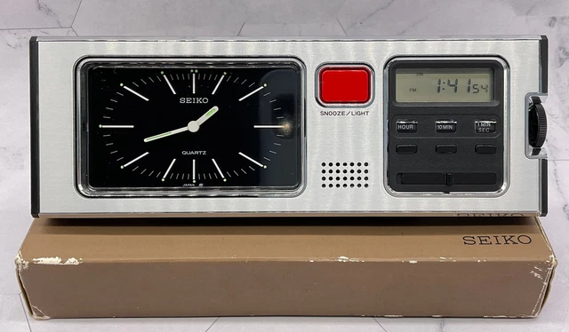 VINTAGE SEIKO QUARTZ SP304A Digital / Analog Desk, Travel Alarm ...