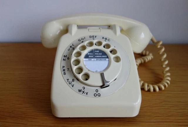 LOVELY CLASSIC VINTAGE Ivory 706L Gpo Dial Telephone Introduced 1959 £ ...