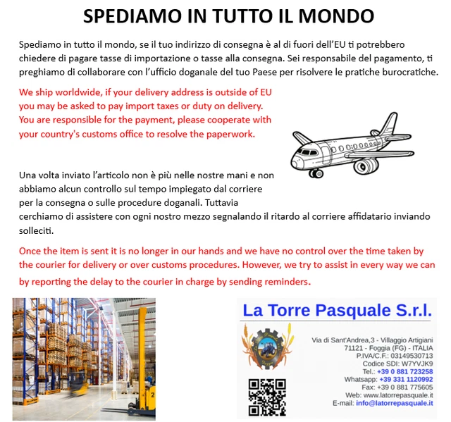 5152184 85497 MARMITTA COMPLETA TUBO(45cm)+FASCETTE TRATTORE FIAT 100/ ...